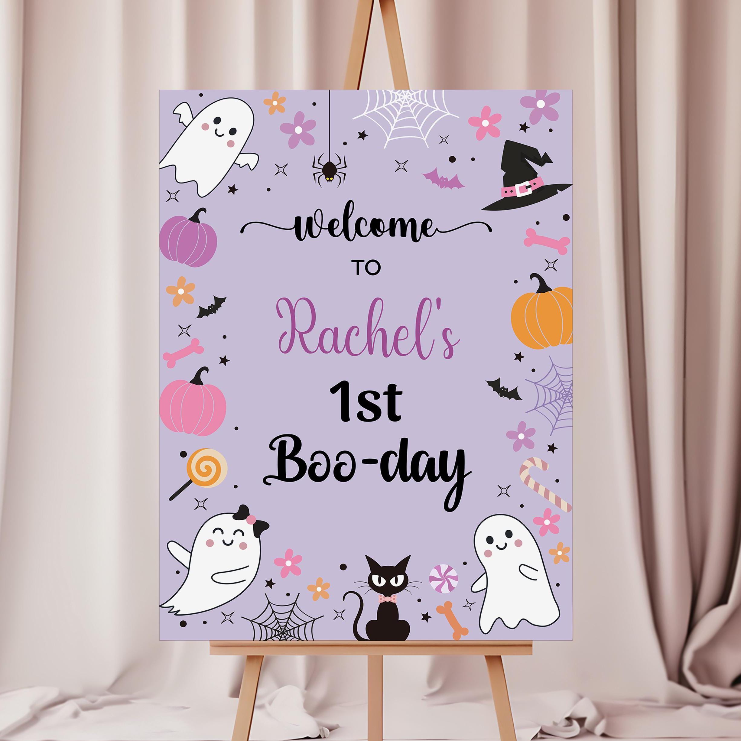 Editable Halloween Ghost Welcome Sign Spooky Party Sign Spooktacular ...