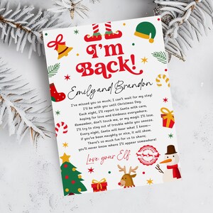 Editable Elf Arrival and Goodbye Letter Set, Christmas Elf Letter Combo ...