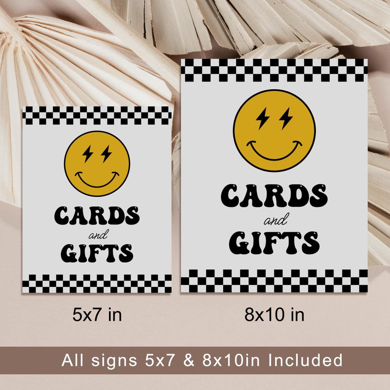 Editable One Happy Dude Birthday Signs, Smiley Face Party Decor ...
