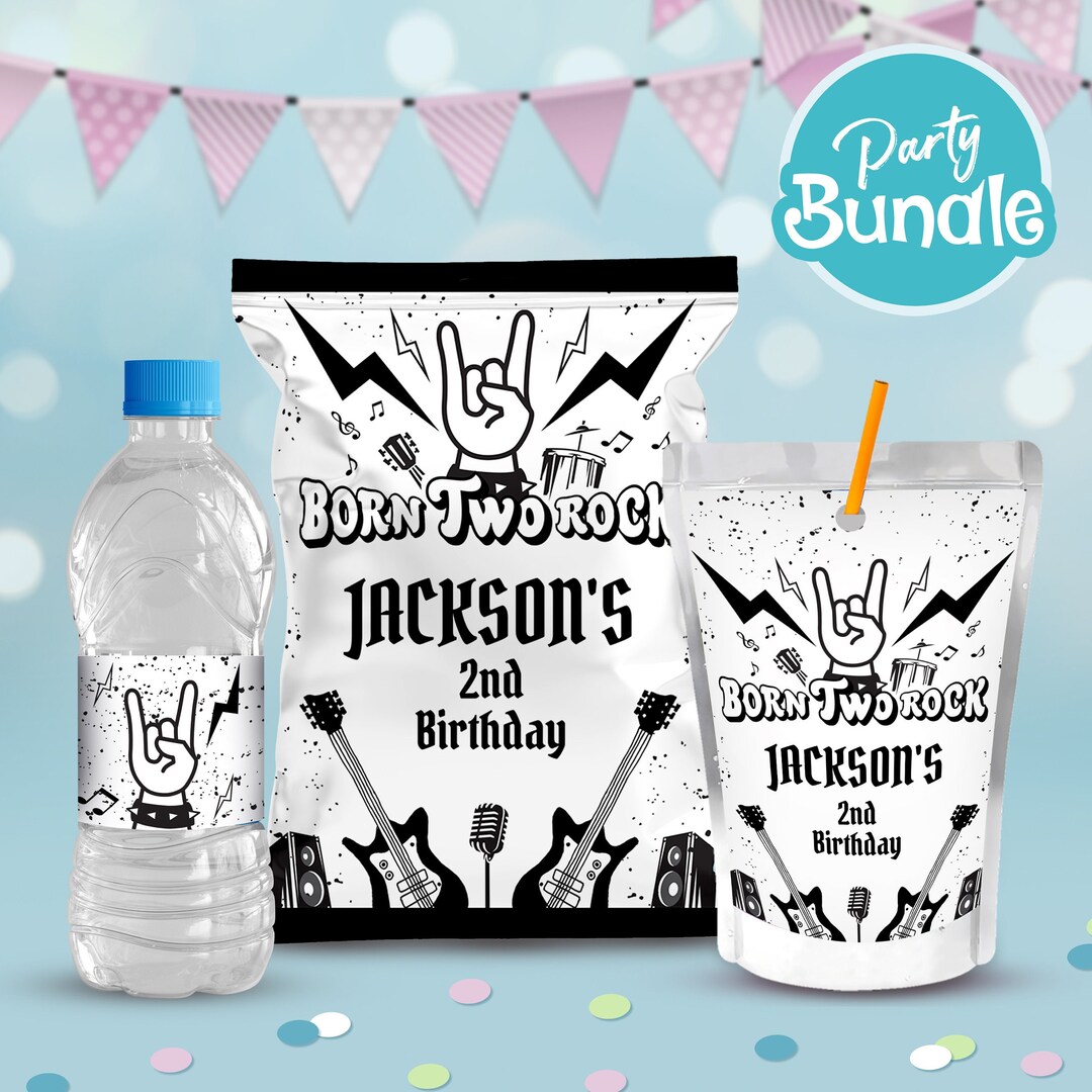ROCK N ROLL Party Kit, Rock Birthday Decoration, Guitar Rocker ...