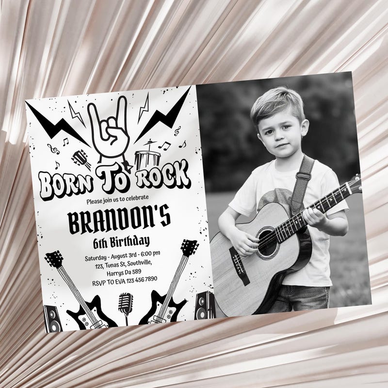 Rock Star Invitation - Etsy