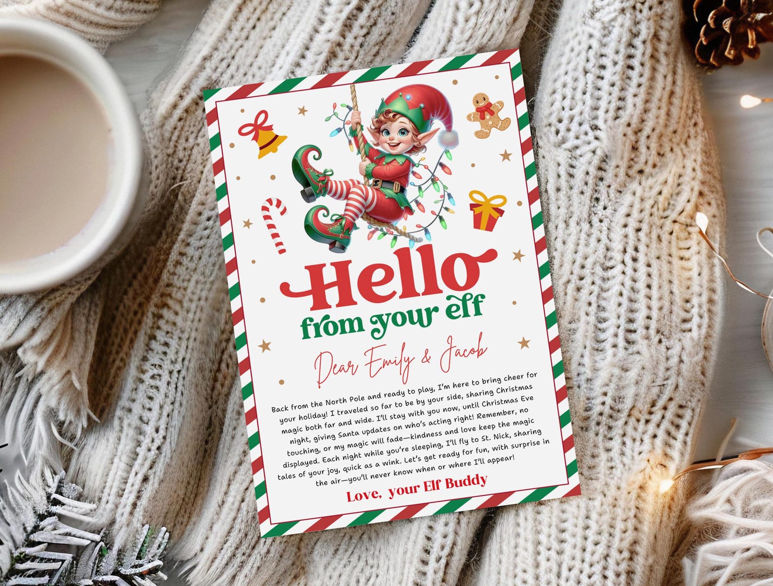 Editable Elf Arrival Letter, First Time Elf Printable (canva Template ...