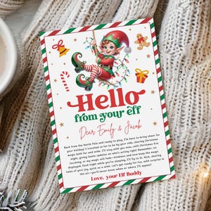Editable Elf Arrival Letter, Elf Hello Letter From Elf, Christmas Elf ...