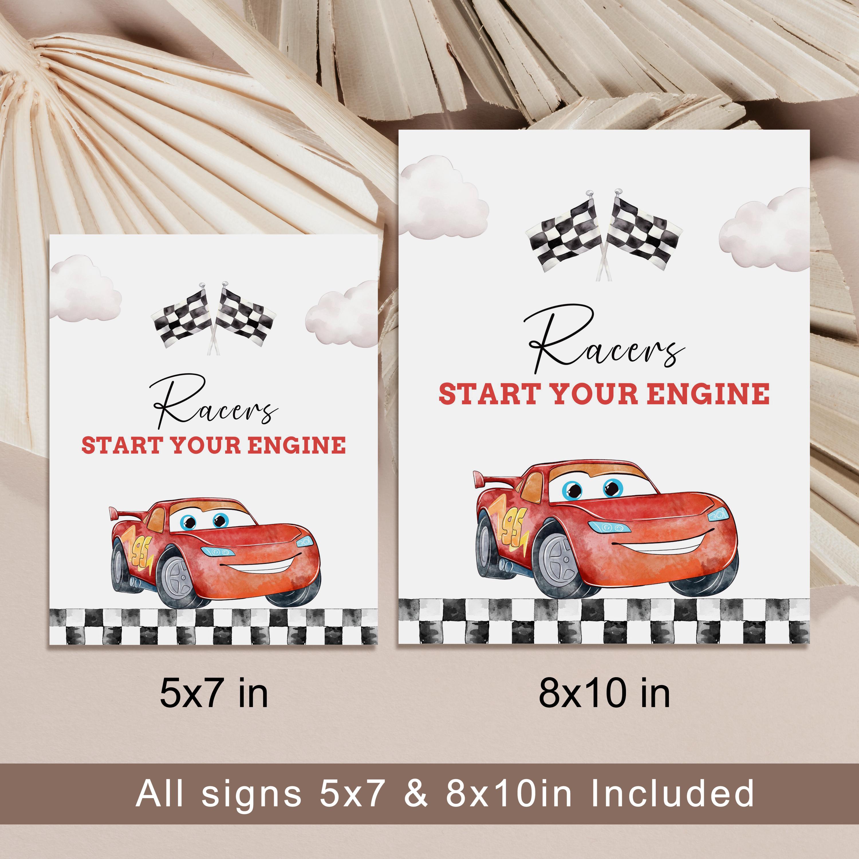 Editable Cars Party Signs, Cars Birthday Food Drink Signs, Car Party ...