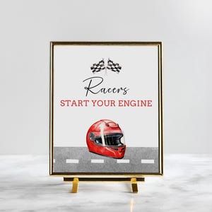 Editable Race Car Party Sign Bundle, Racing Party Sign, TWO FAST ...