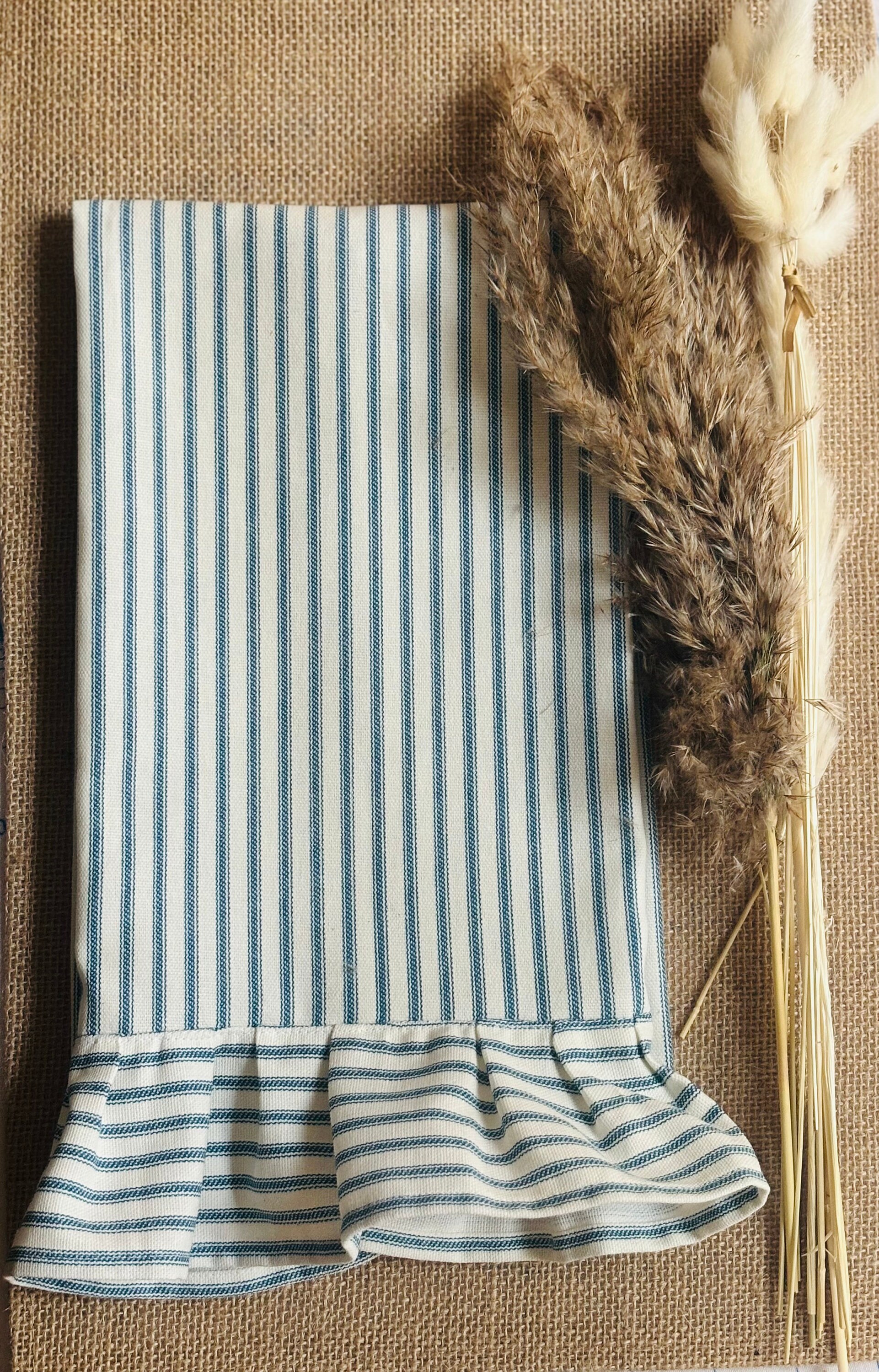 Neutral Striped Farmhouse Hand Towels -set of 2 | Rustic Kitchen Decor ...
