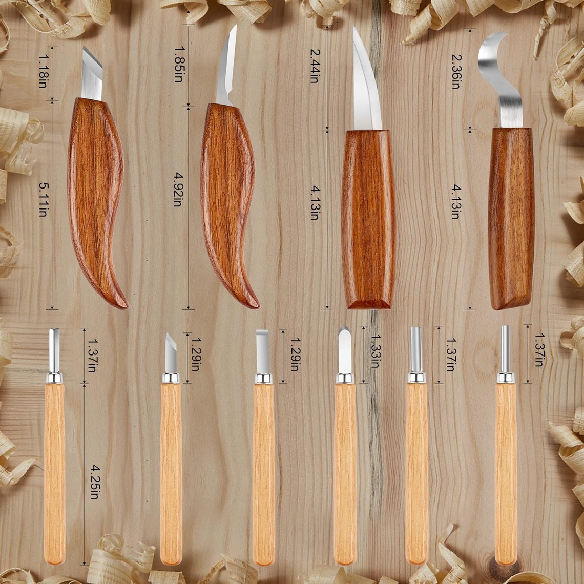 Wood Carving Kit of 26pcs, With Detail Wood Carving Knife, Whittling ...