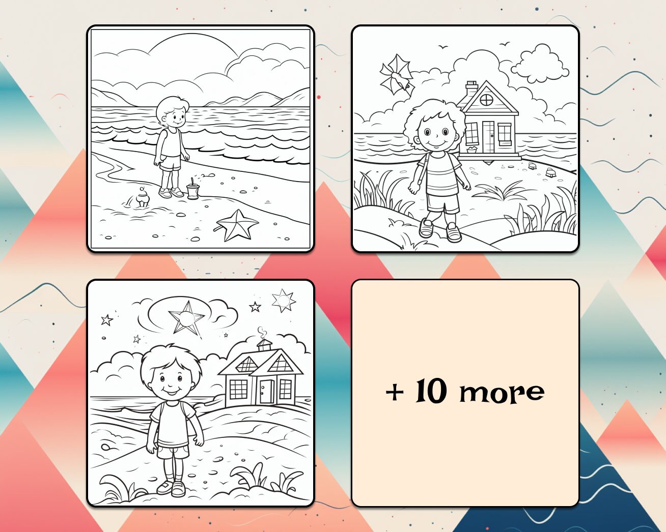 25 Summer Coloring Fun for Kids Coloring Pages Instant - Etsy