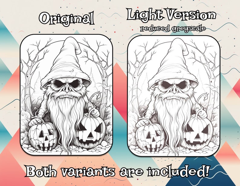 25 Horror Gnomes Coloring Pages Vol. 1 | Greyscale Coloring Pages ...