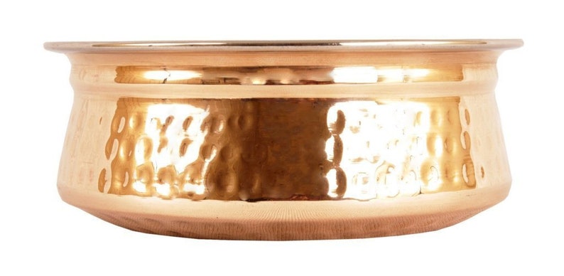 Traditional Indian Hammered Copper & Stainless Steel Serving Dishes - Etsy