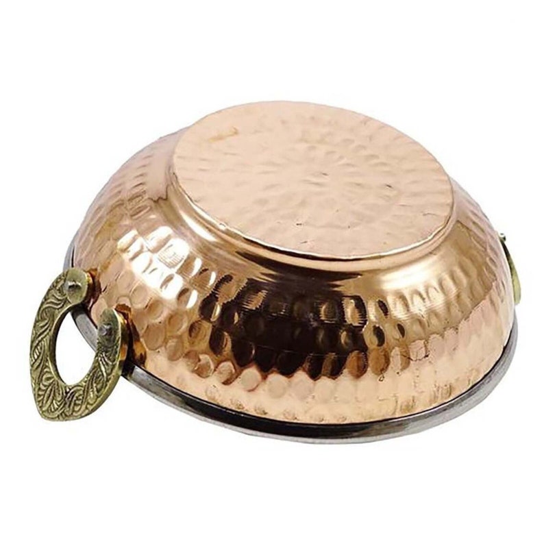 Traditional Indian Hammered Copper & Stainless Steel Serving Dishes - Etsy