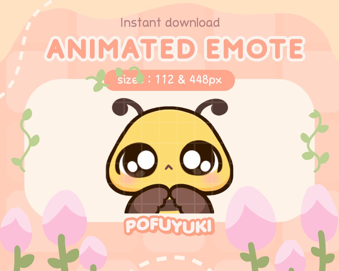 Animated Cute Bee Emote Shy for Twitch, Discord & Youtube, Honey Bee ...