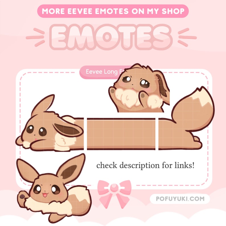 Eevee Uppie Emote for Twitch, Discord & Youtube, Cute Chibi Eevee Emoji ...
