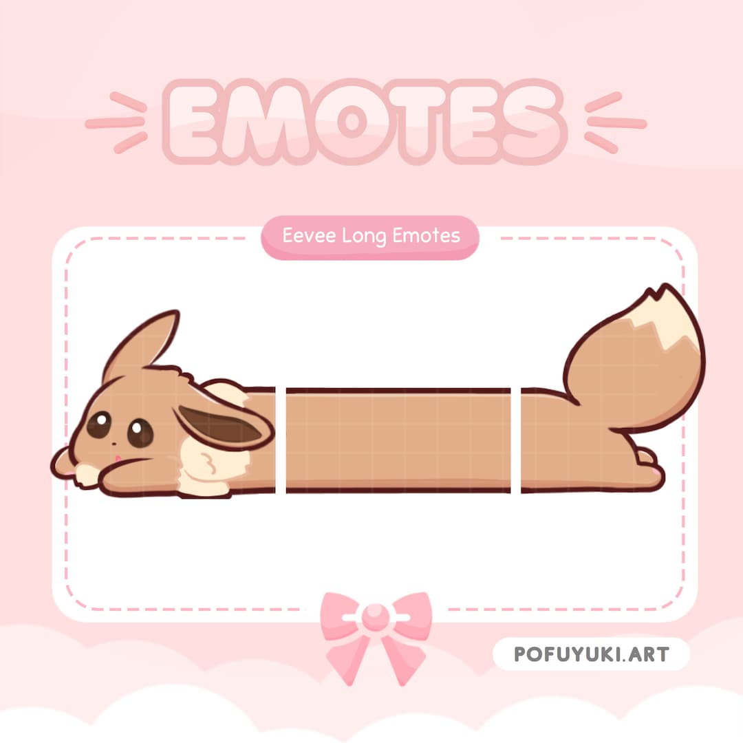 Eevee Long Emotes for Twitch Discord / Cute / Pokemon / Combo Emotes ...