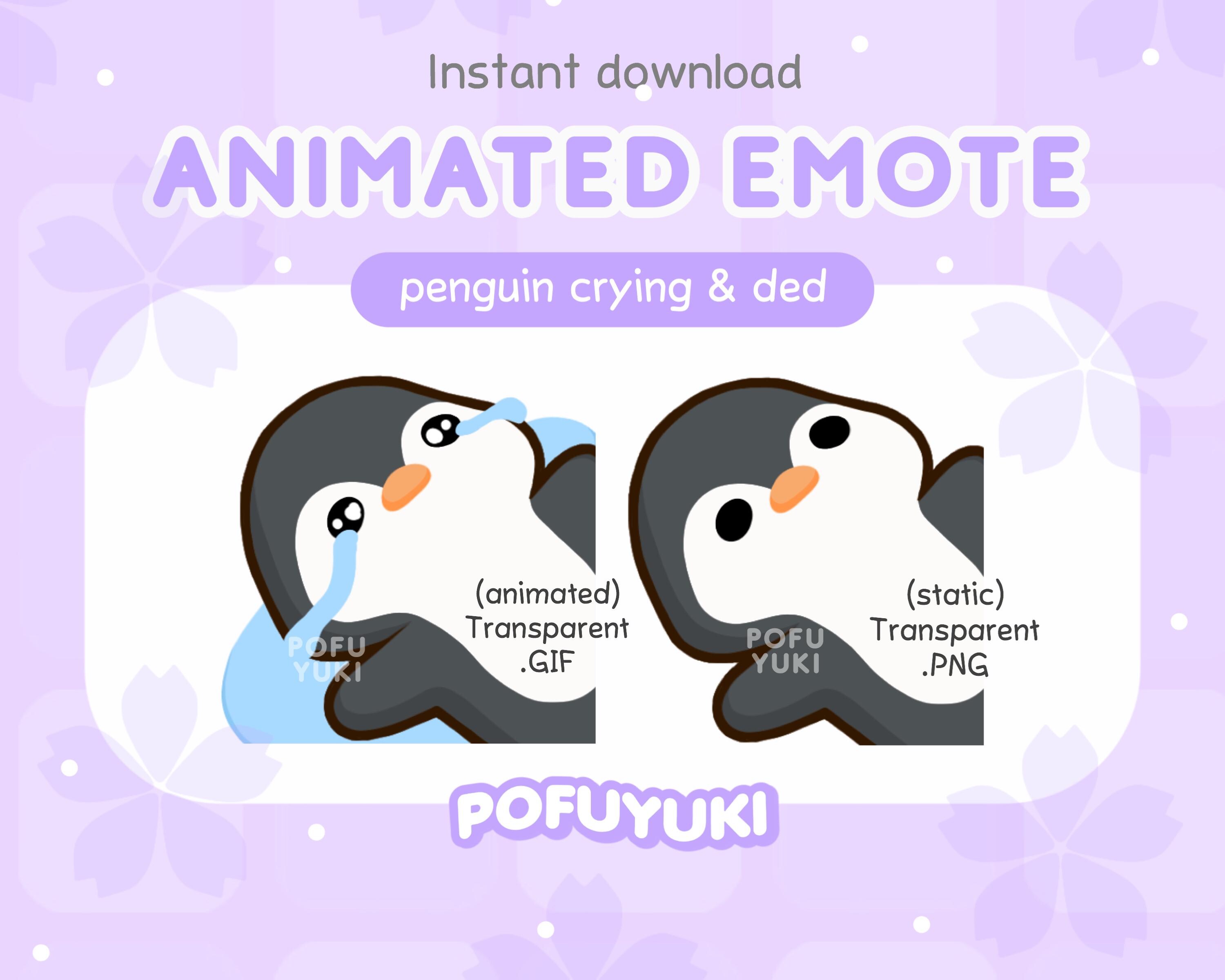 Animated Penguin Crying Emote Dead Emote Transparent .GIF - Instant ...