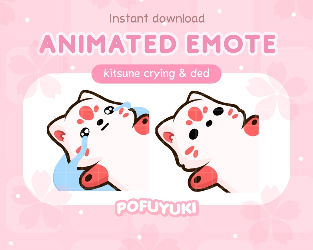 Animated Kitsune Crying Emote RIP Dead Emote Transparent .GIF for ...