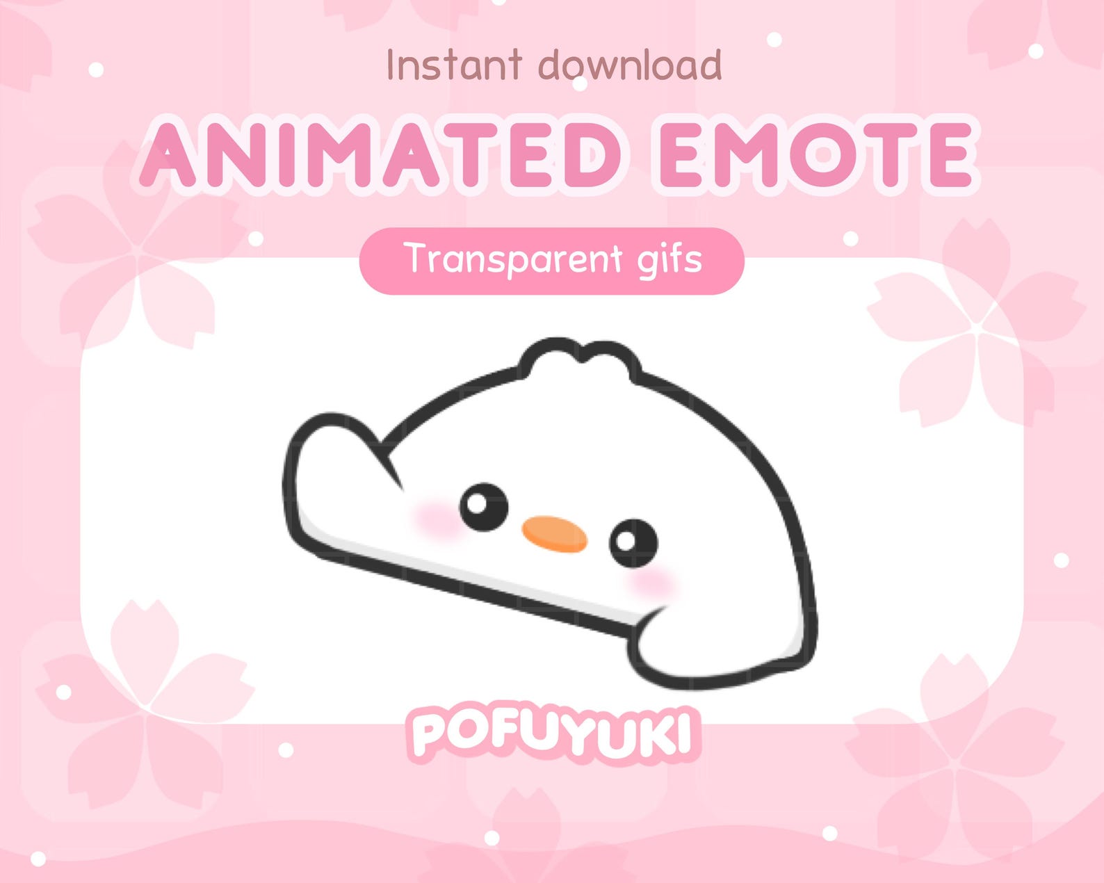 Animated Cute Goose Bongo Emote for Twitch, Discord & Youtube, White ...