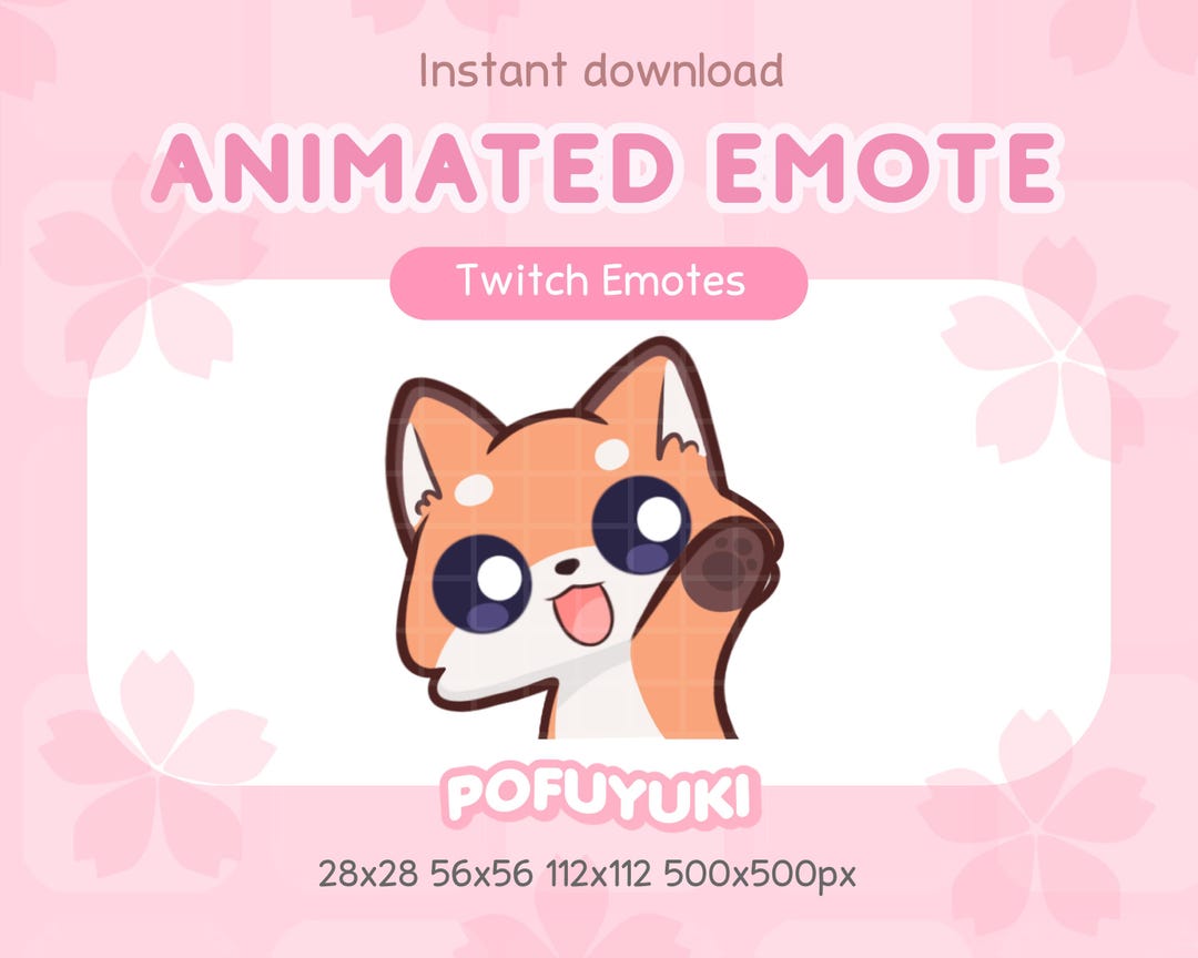 Animated Fox Wave Emote for Twitch, Discord & Youtube, Hi Emote ...