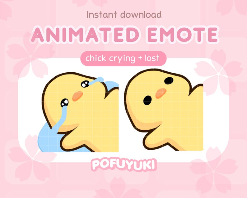 Animated Chick Crying Emote for Twitch, Discord, Kick & Youtube ...