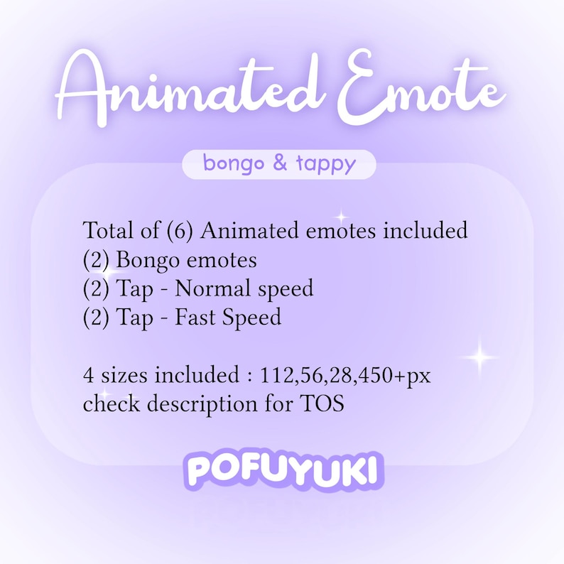 Animated Purple Kitsune Bongo + Tap Emotes & Alert for Twitch Discord ...