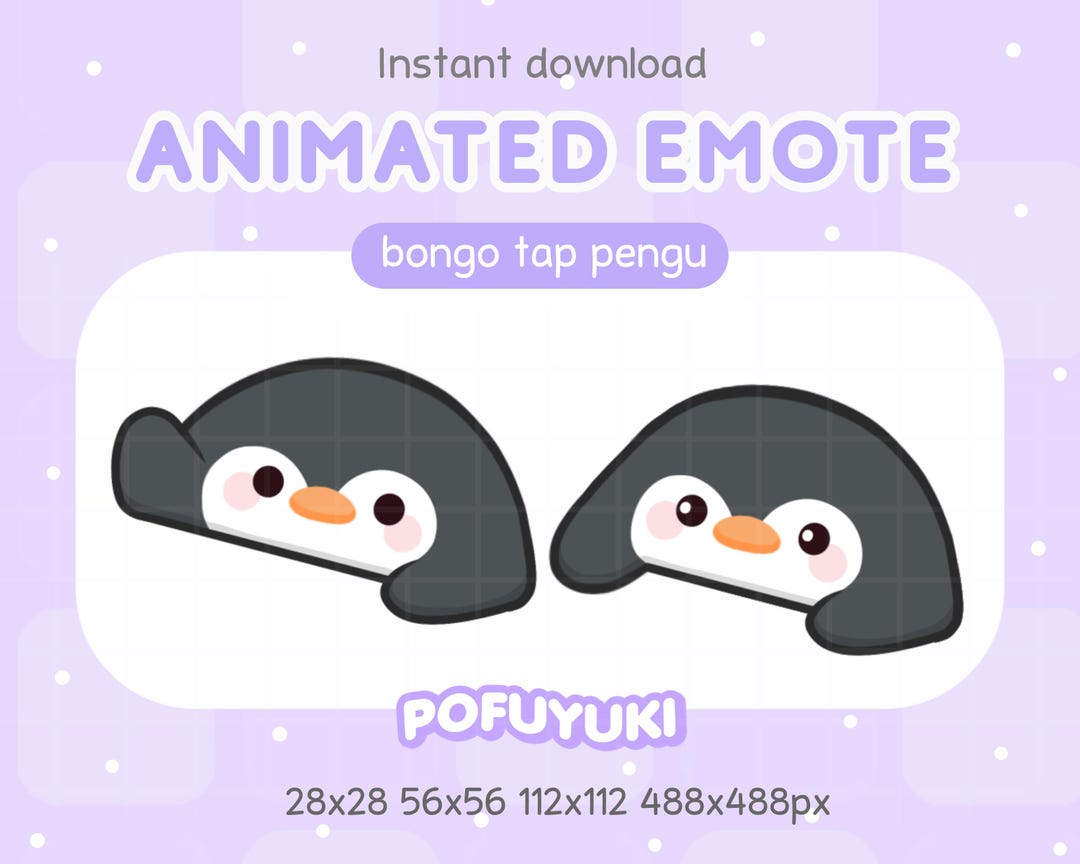 Animated Penguin Bongo + Tap Emotes & Alert for Twitch, Discord, Kick ...