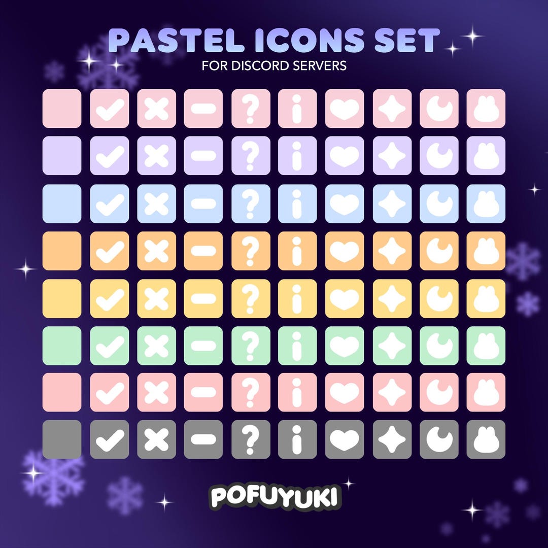 Pastel Discord Icons Set - Includes 80 Productivity Symbol Icons ...
