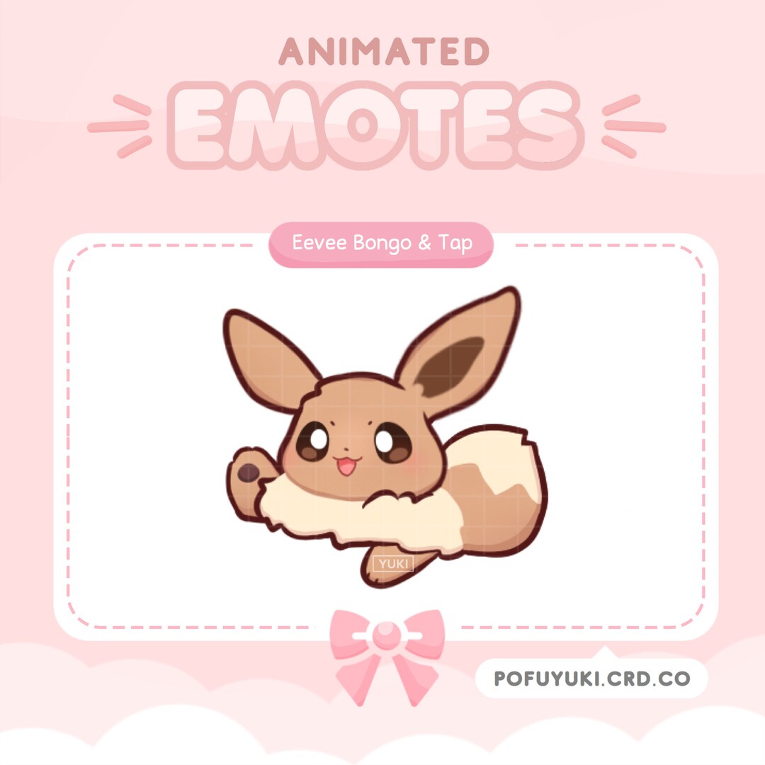 Emotes animados de Eevee Bongo para Twitch, Discord y YouTube. Emojis ...