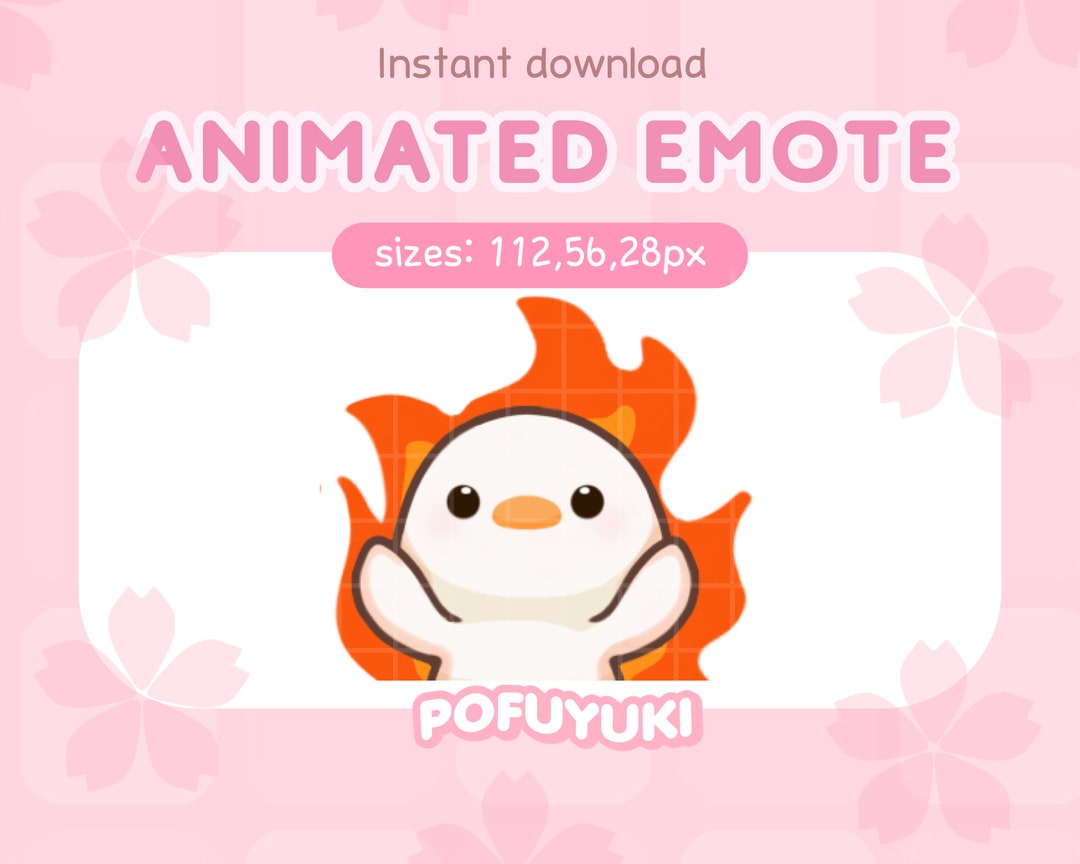 Animated Fire Goose Emote for Twitch & Discord, Funny White Duck Hellmo ...