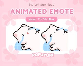 Animated Emote - Sad/sadge/sob/biblethump/crying - Snowshoe Cat ...