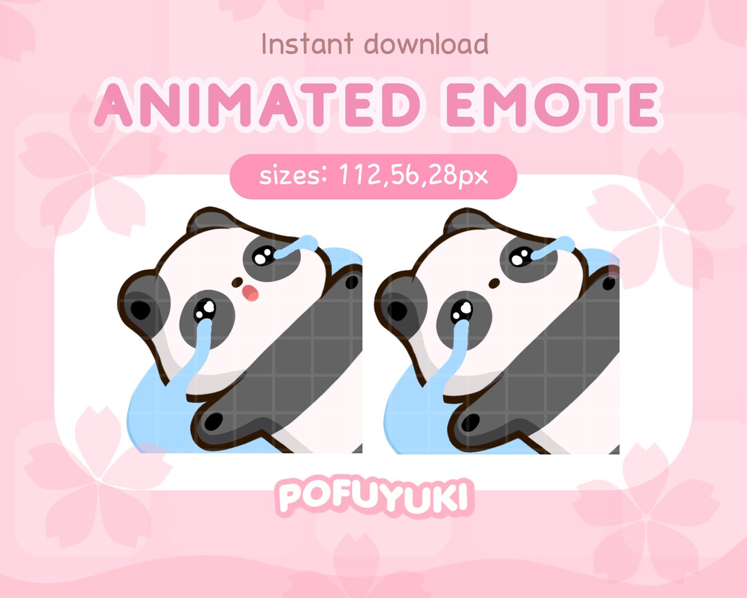 Animated Panda Sad Emote for Twitch, Discord & Youtube, Crying Emote ...