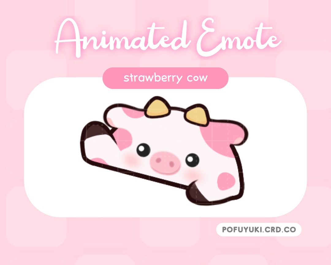 Animated Strawberry Cow Bongo + Tap Emotes for Twitch, Discord ...