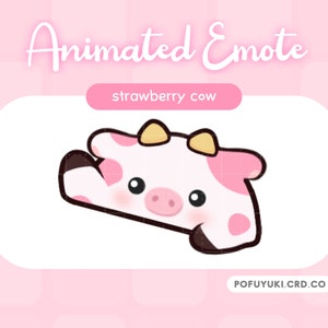 Animated Strawberry Cow Bongo + Tap Emotes for Twitch, Discord ...