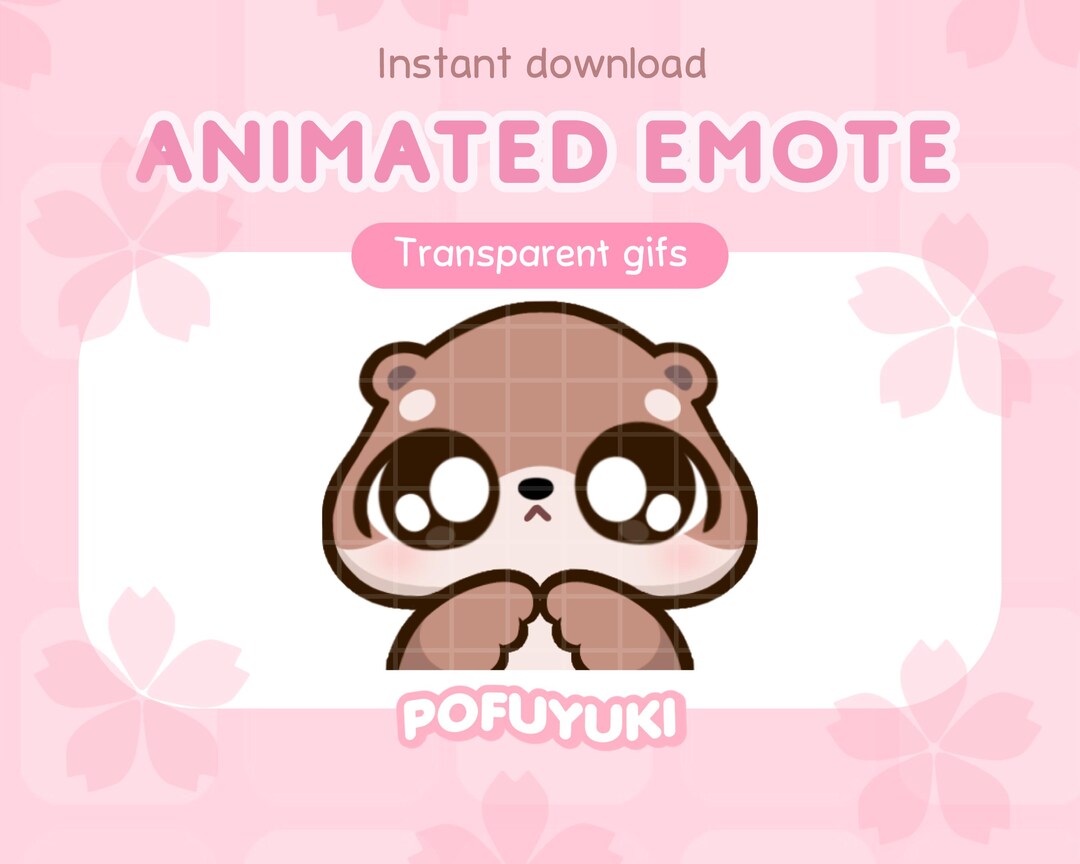 Cute Otter Animated Shy Emote - Meme Emote Funny for Streaming - Etsy