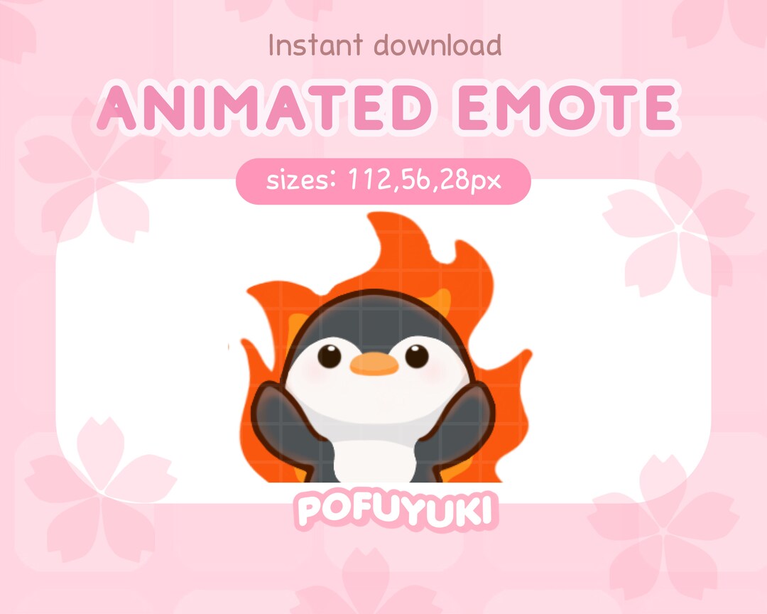 Animated Penguin Fire Emotes for Twitch, Discord & Youtube Streaming ...