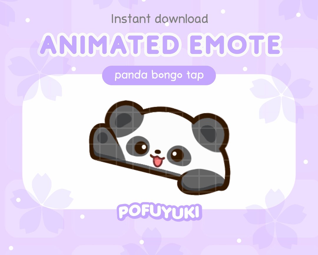 Animated Cute Panda Bongo Emote Tap Emote Transparent .GIF Instant ...