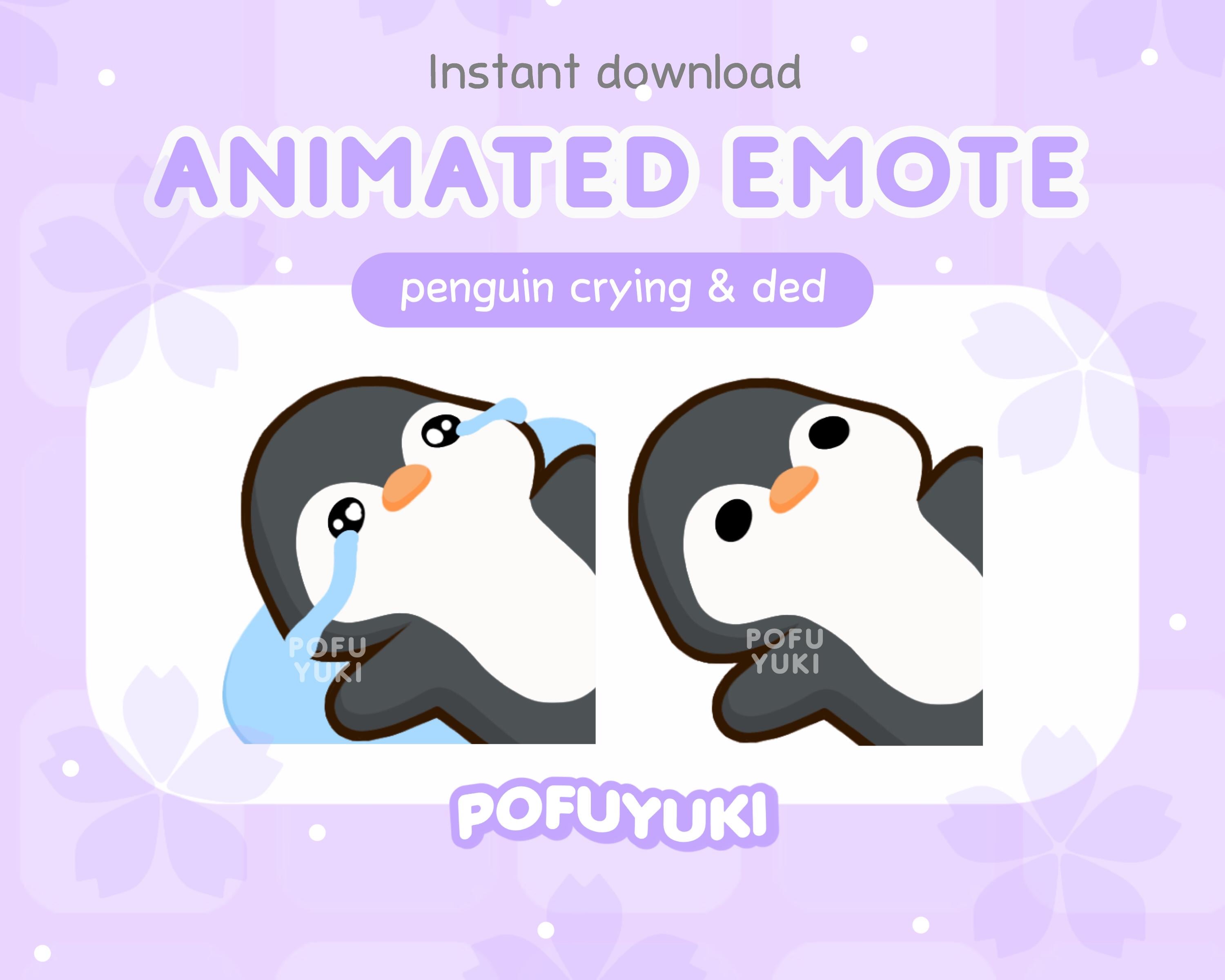 Animated Penguin Crying Emote Dead Emote Transparent .GIF - Instant ...