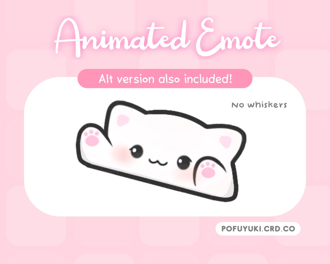 Animated White Cat Bongo + Tap Emotes for Twitch, Discord & Youtube ...