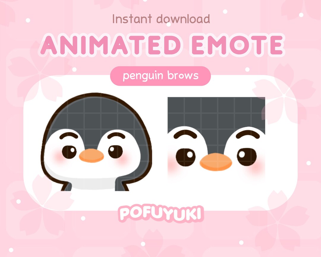 Animated Penguin Emote Smirk Emote Twitch & Discord, Smug Emote, Brows ...