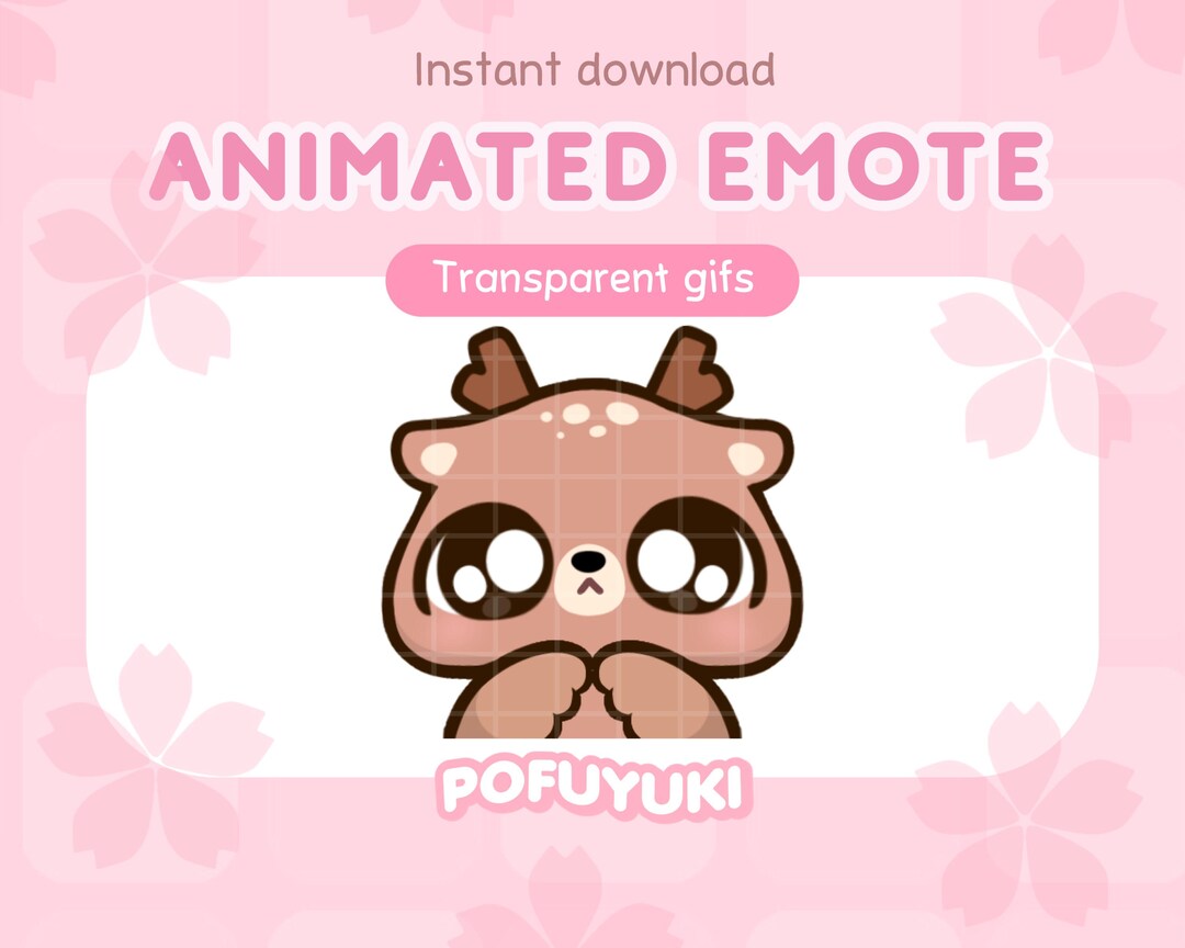 Animated Deer Shy Emotes for Twitch, Discord & Youtube Streaming, Cute ...