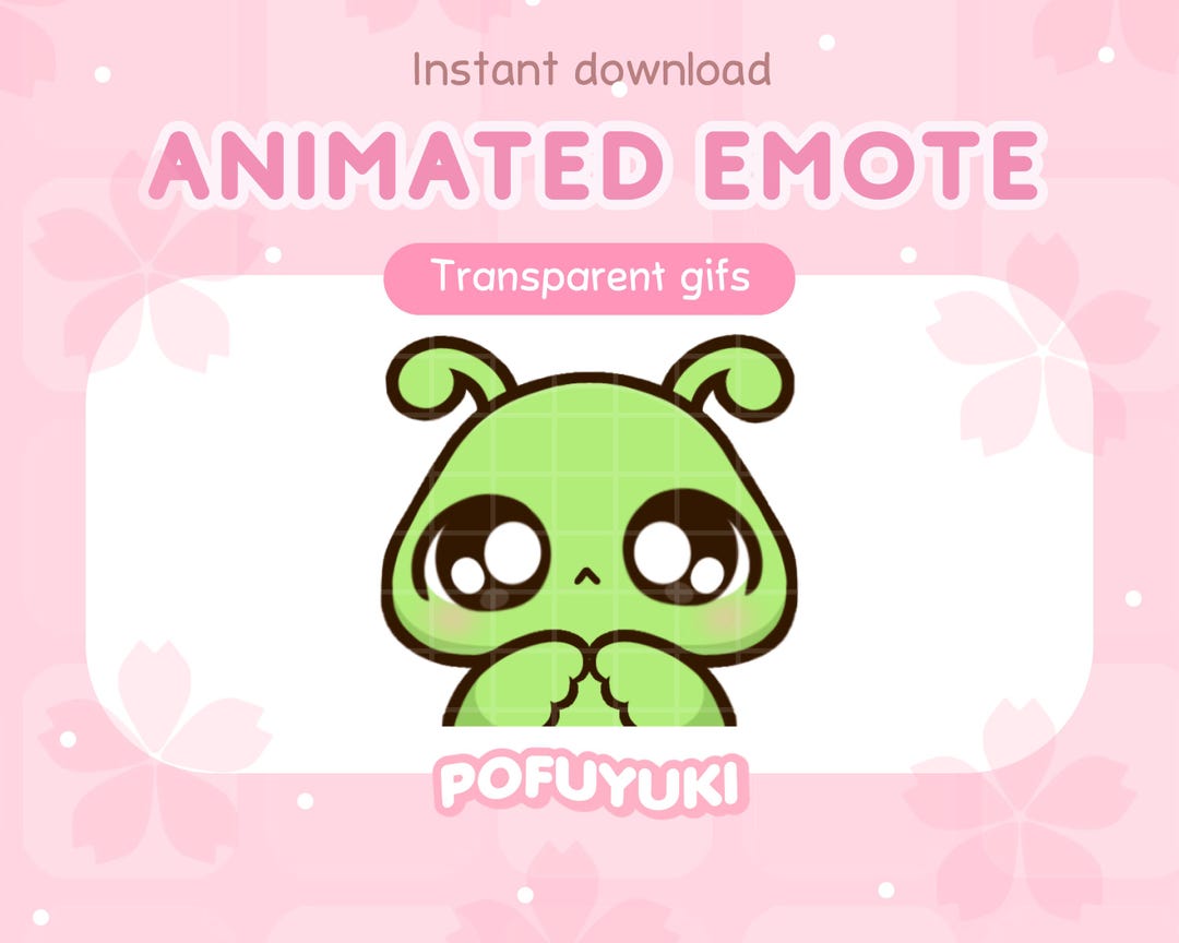 Animated Cute Alien Emote Shy for Twitch, Discord & Youtube - Instant ...