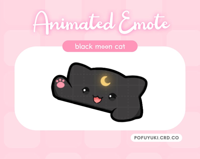 Animated Black Moon Cat Bongo + Tap Emotes for Twitch, Discord ...
