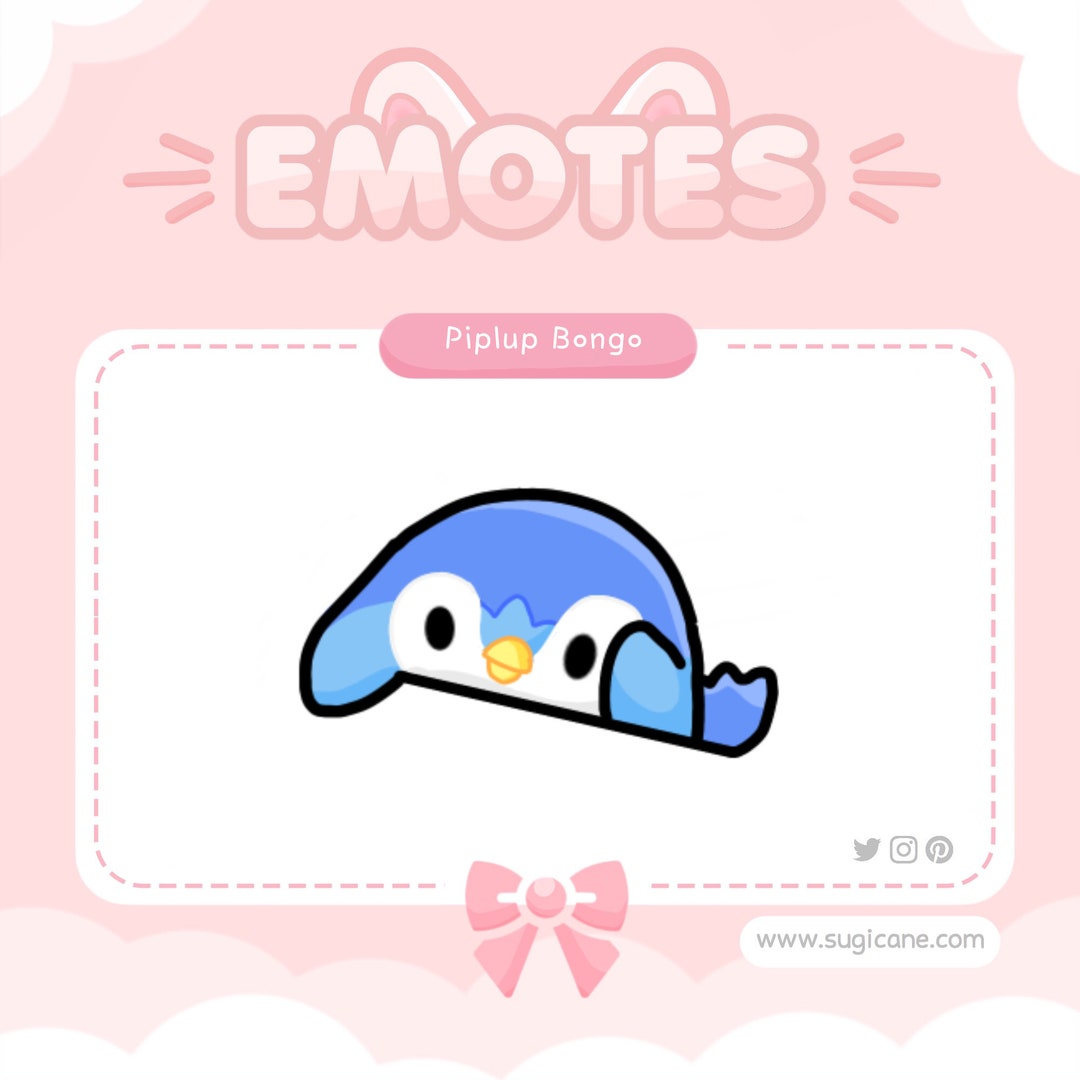 Piplup Animated Emote Bongo Gif ୨୧ Twitch Discord Youtube Kick - Etsy