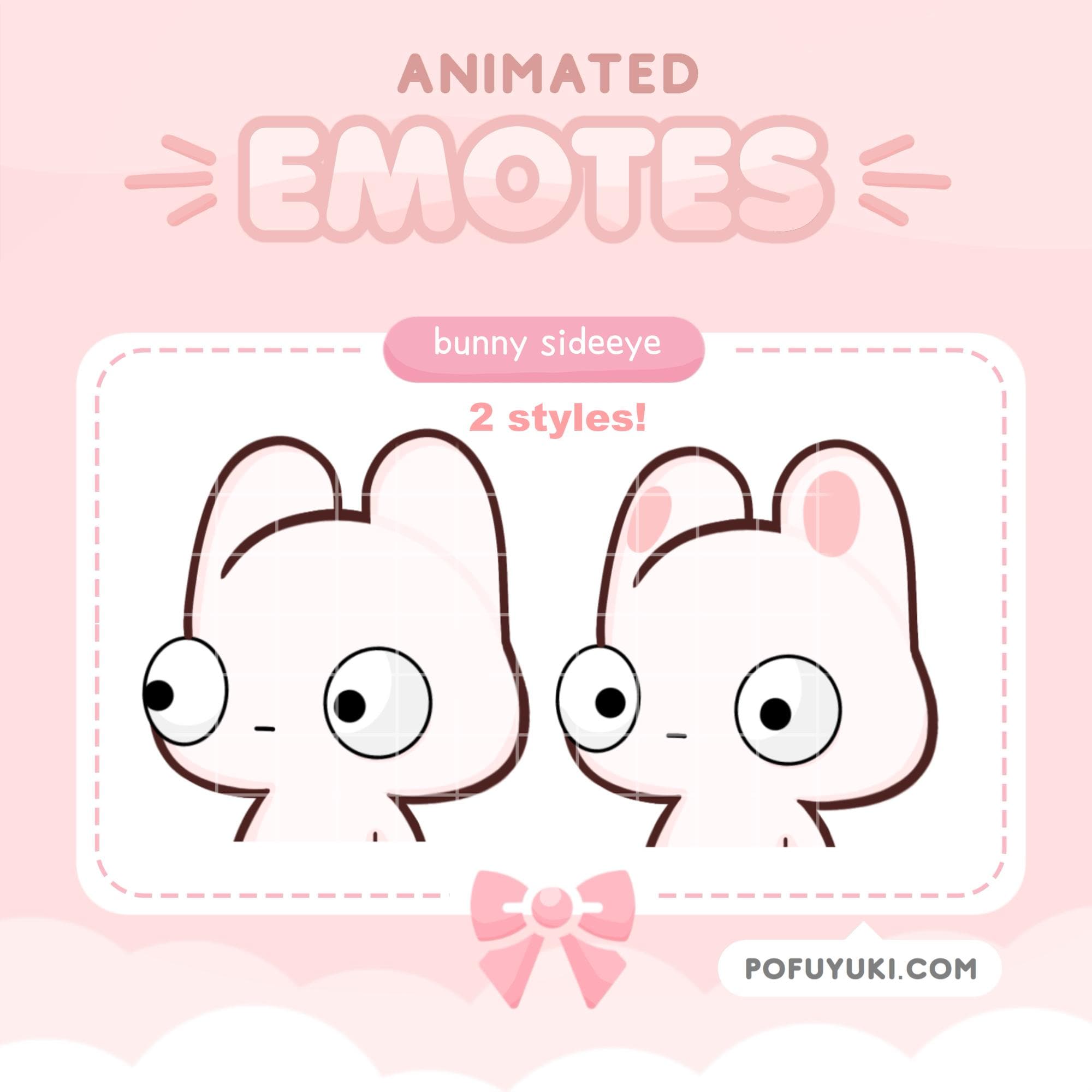 Animated Bunny Side Eye Emote, Funny Twitch, Discord, Kick Streaming ...