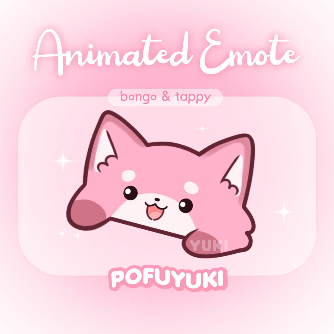 Animated Pink Fox Bongo + Tap Emotes & Alert for Twitch, Discord ...