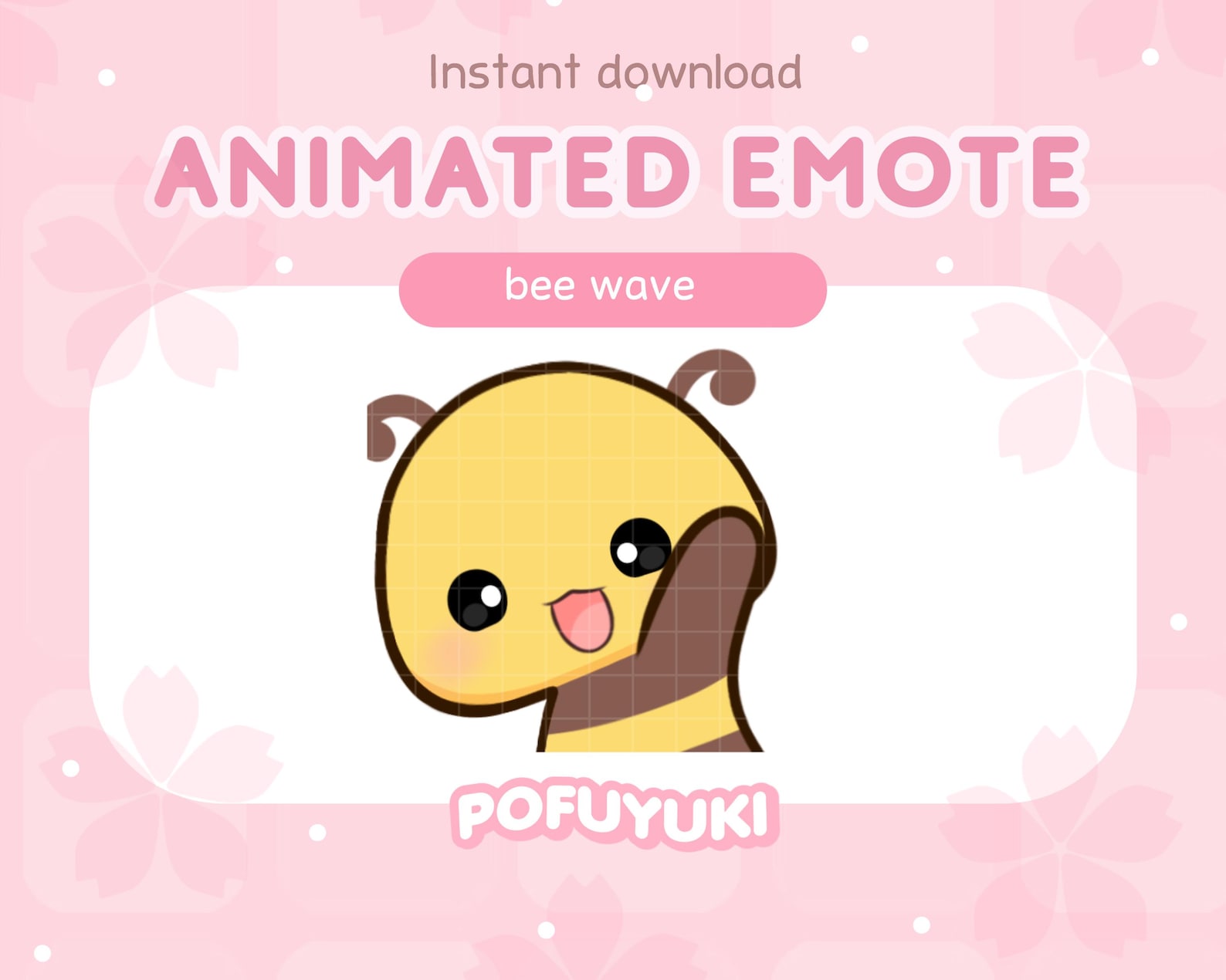 Animated Bee Wave Hi Emote Twitch Discord Kick Youtube - Etsy