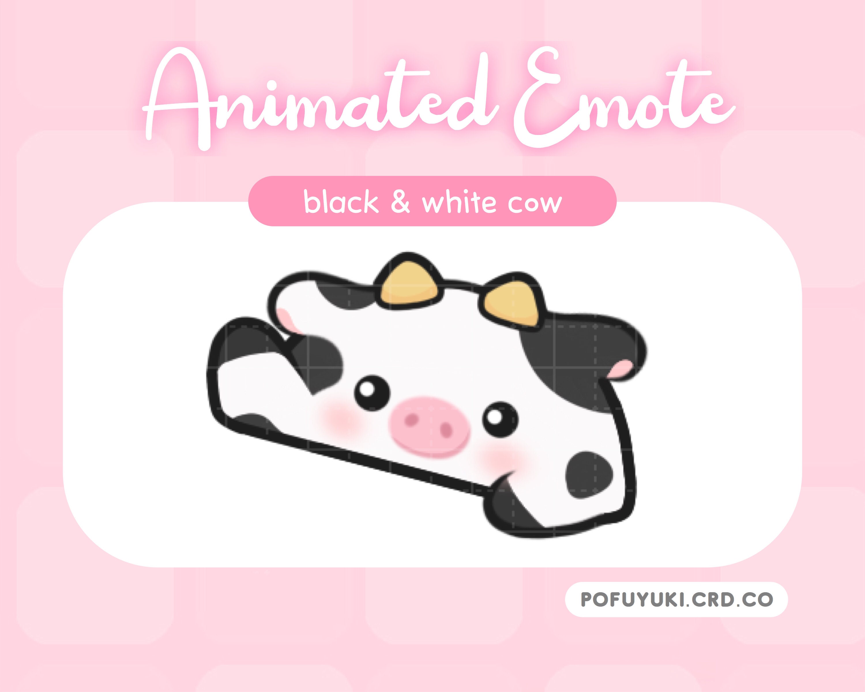 Animated Cow Bongo + Tap Emotes for Twitch, Discord & Youtube, Cute ...