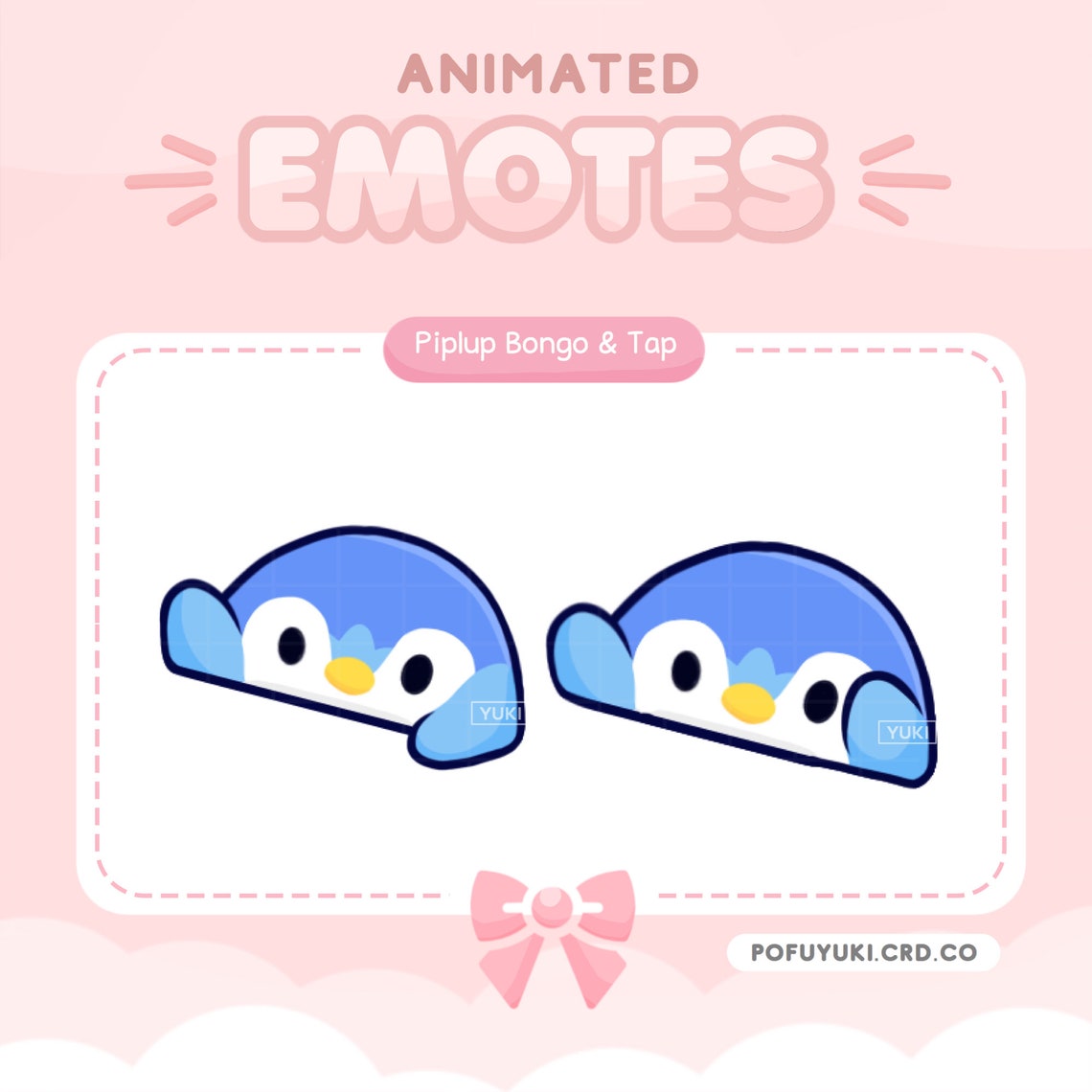 Animated Piplup Bongo and Tap Emote Gif , Twitch Discord Youtube Kick ...