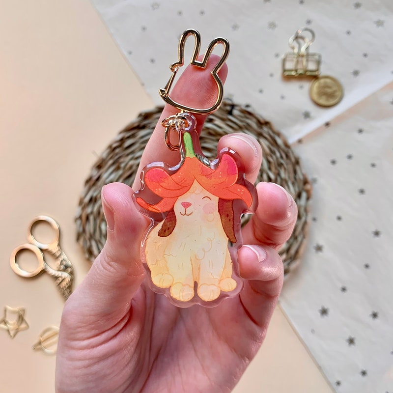 Bunny Keychain - Etsy
