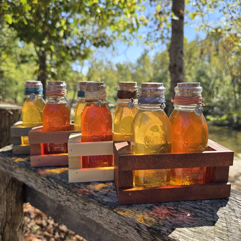 Missouri Natural Honey in Two Jar Wooden Crate Set L Straight From ...