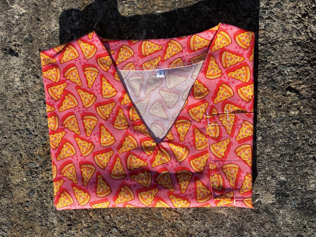 SMALL Hawaiian Pizza Nursing Scrub Top - Etsy